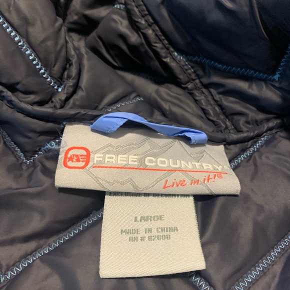 Free Country | Jackets & Coats | Free Country Down Blue Jacket Full Zip ...